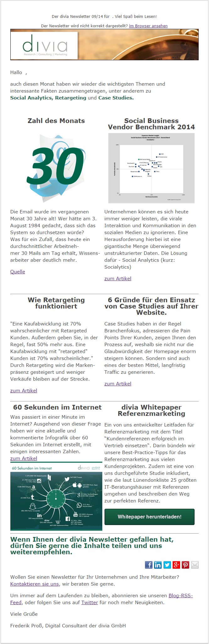 NEU: der divia Newsletter